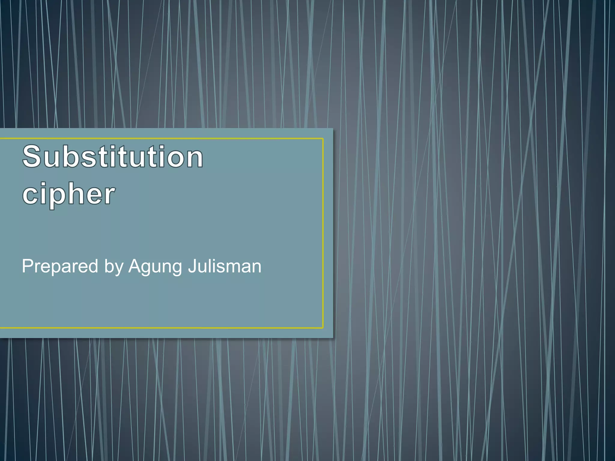 Substitution Cipher | PPTX