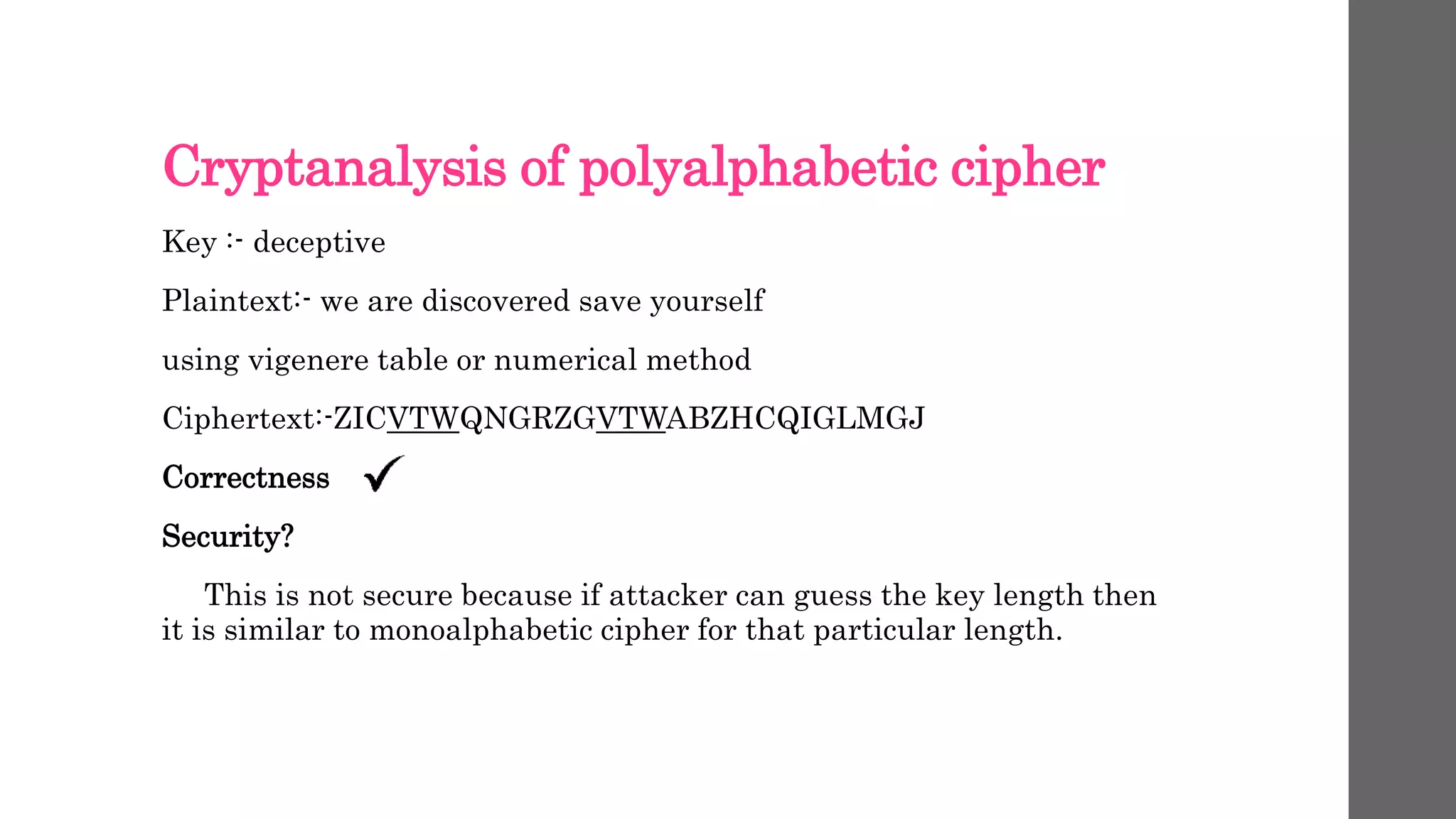 Substitution cipher and Its Cryptanalysis | PPTX