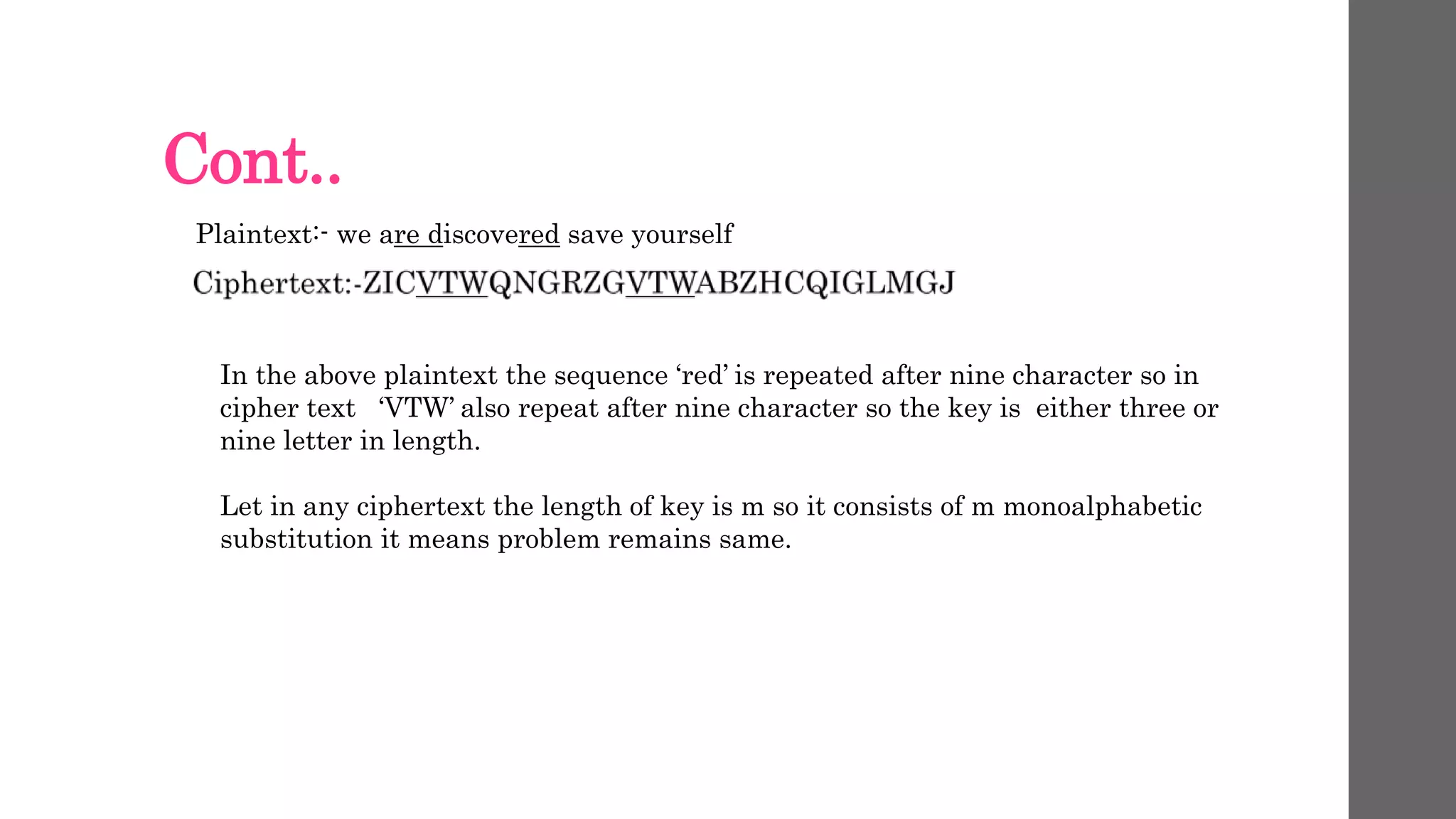 Substitution cipher and Its Cryptanalysis | PPTX