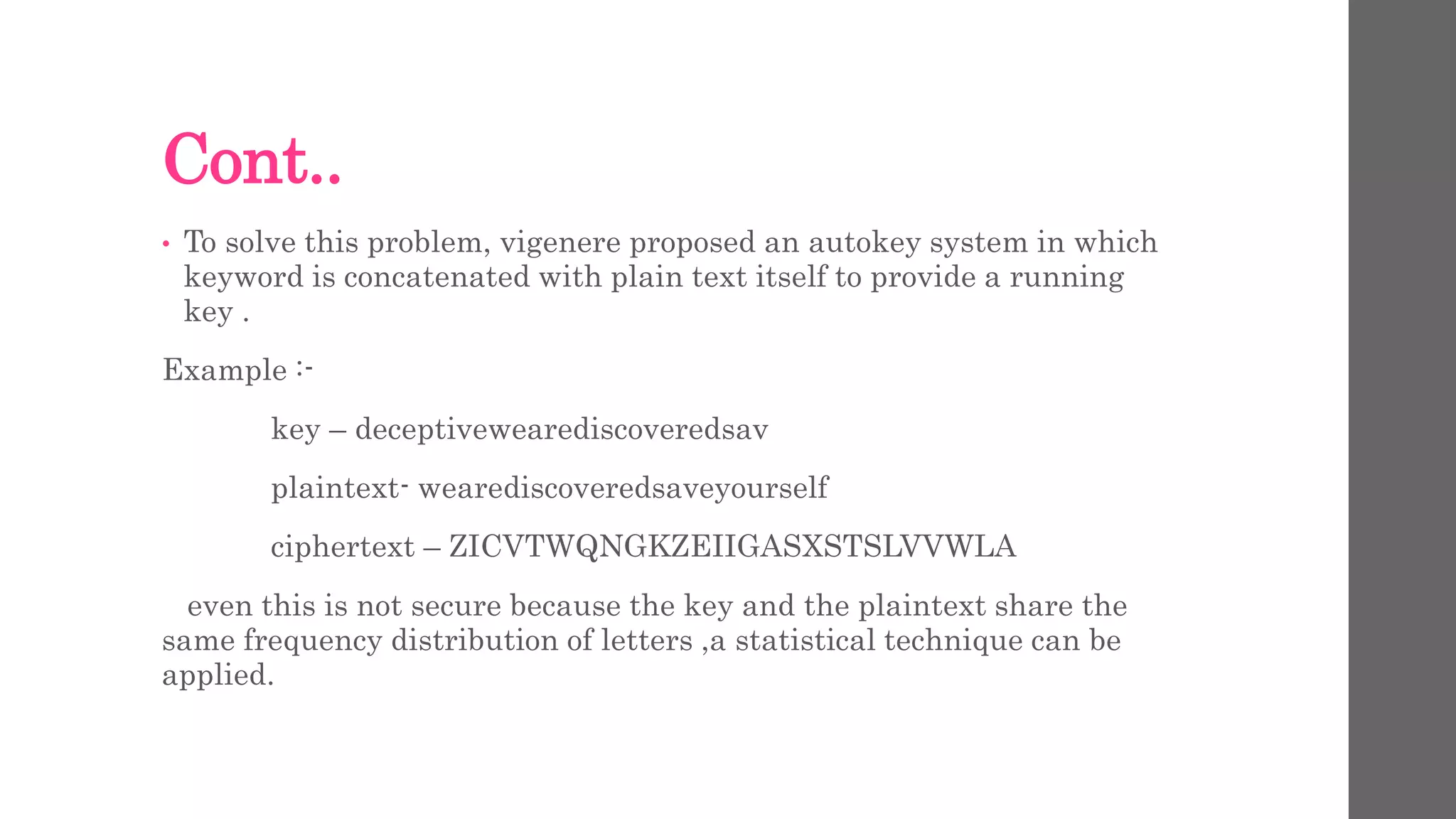 Substitution cipher and Its Cryptanalysis | PPTX