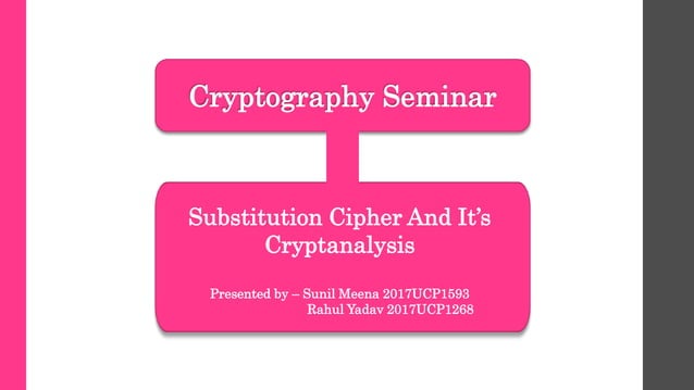 Substitution cipher and Its Cryptanalysis | PPTX