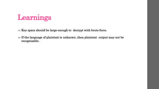 Substitution cipher and Its Cryptanalysis | PPTX