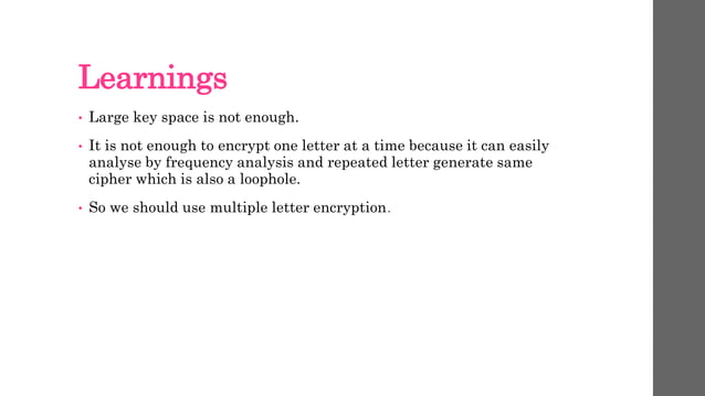 Substitution cipher and Its Cryptanalysis | PPTX