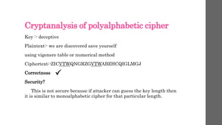 Substitution cipher and Its Cryptanalysis | PPTX