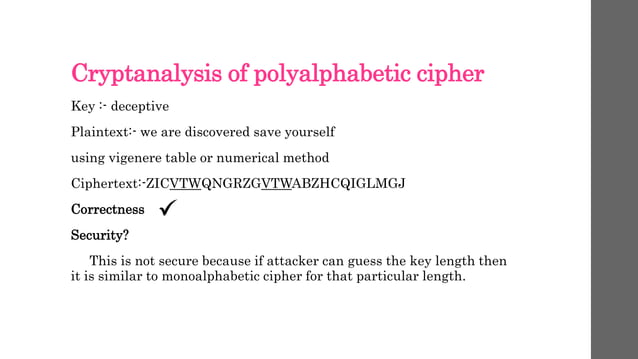 Substitution cipher and Its Cryptanalysis | PPTX