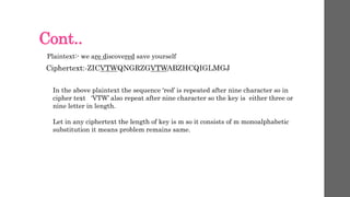 Substitution cipher and Its Cryptanalysis | PPTX