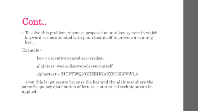 Substitution cipher and Its Cryptanalysis | PPTX