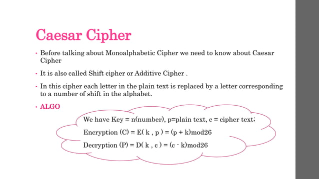 Substitution cipher and Its Cryptanalysis | PPTX