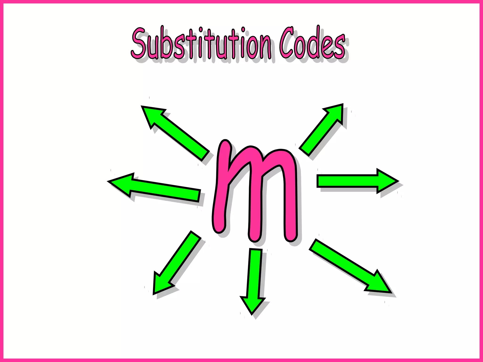 Substitution codes | PPT