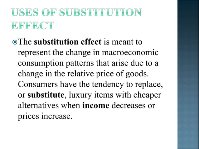 Substitution effect | PPTX