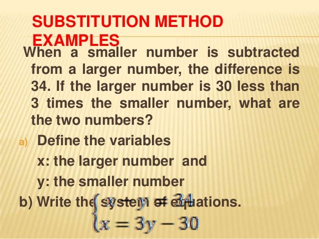 Substitution method