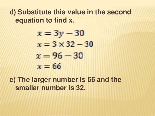 Substitution Method
