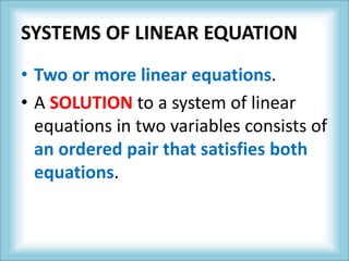 Solving Systems of Linear Equation using Substitution method | PPTX