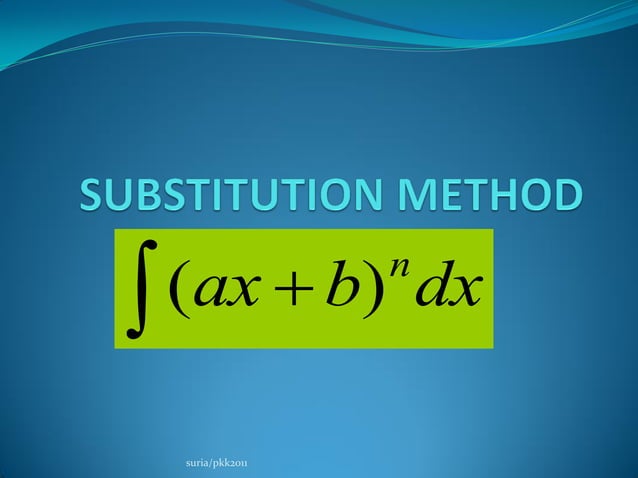 Substitution method ppt | PDF