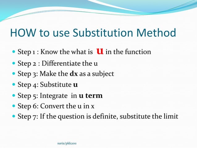 Substitution method ppt | PDF