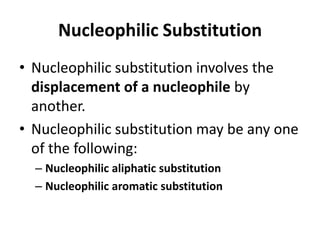 Substitution reactions | PPTX