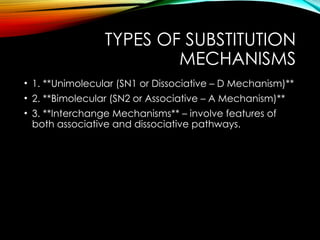 Substitution_ Reactions & trans effect in coordination cpd | PPTX