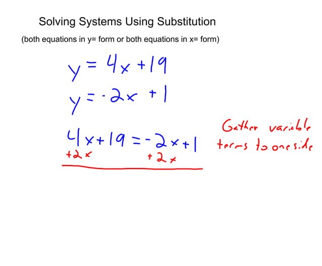 Systems of Equations- Simple Substitution | PPTX