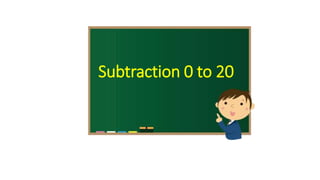 Subtraction 0 to 20 using number line | PPTX