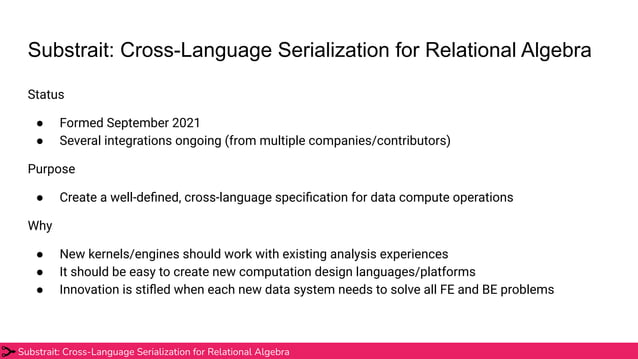 Substrait Overview.pdf | Programming Languages | Computing
