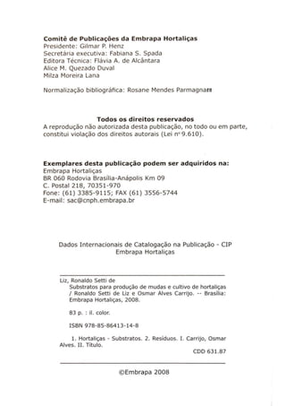 Substratos Embrapa - métodos de produção | PDF