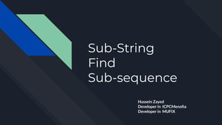 substring & subSquence & find problem solving | PPT