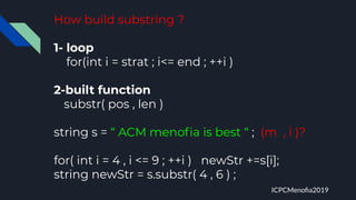 substring & subSquence & find problem solving | PPT