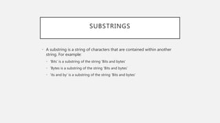 Python Substrings | PPT