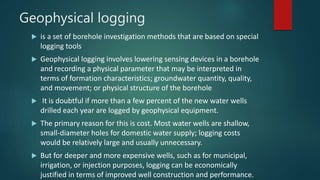 subsurface investigation of ground water | PPTX