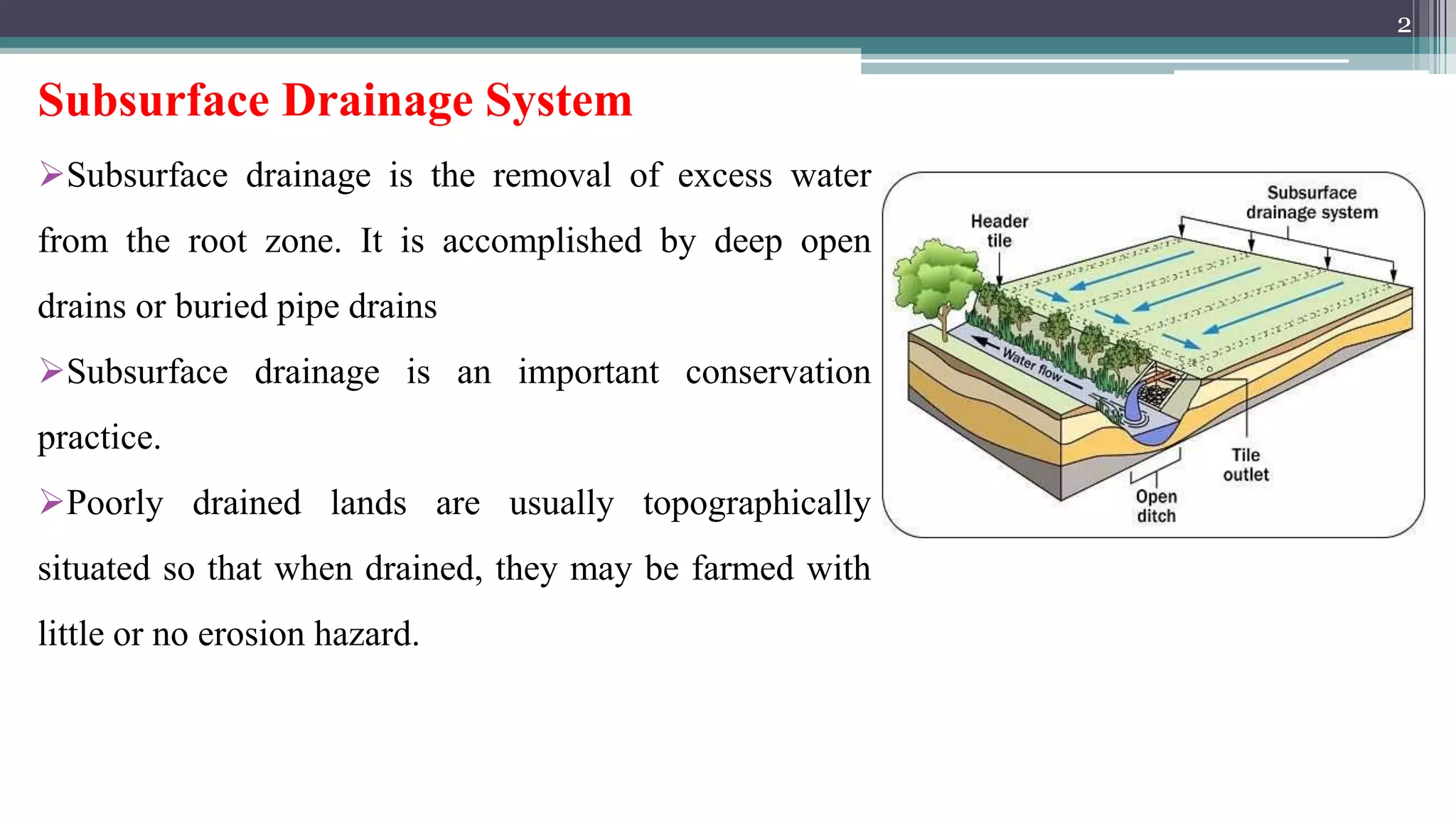 Subsurface drainage | PPTX