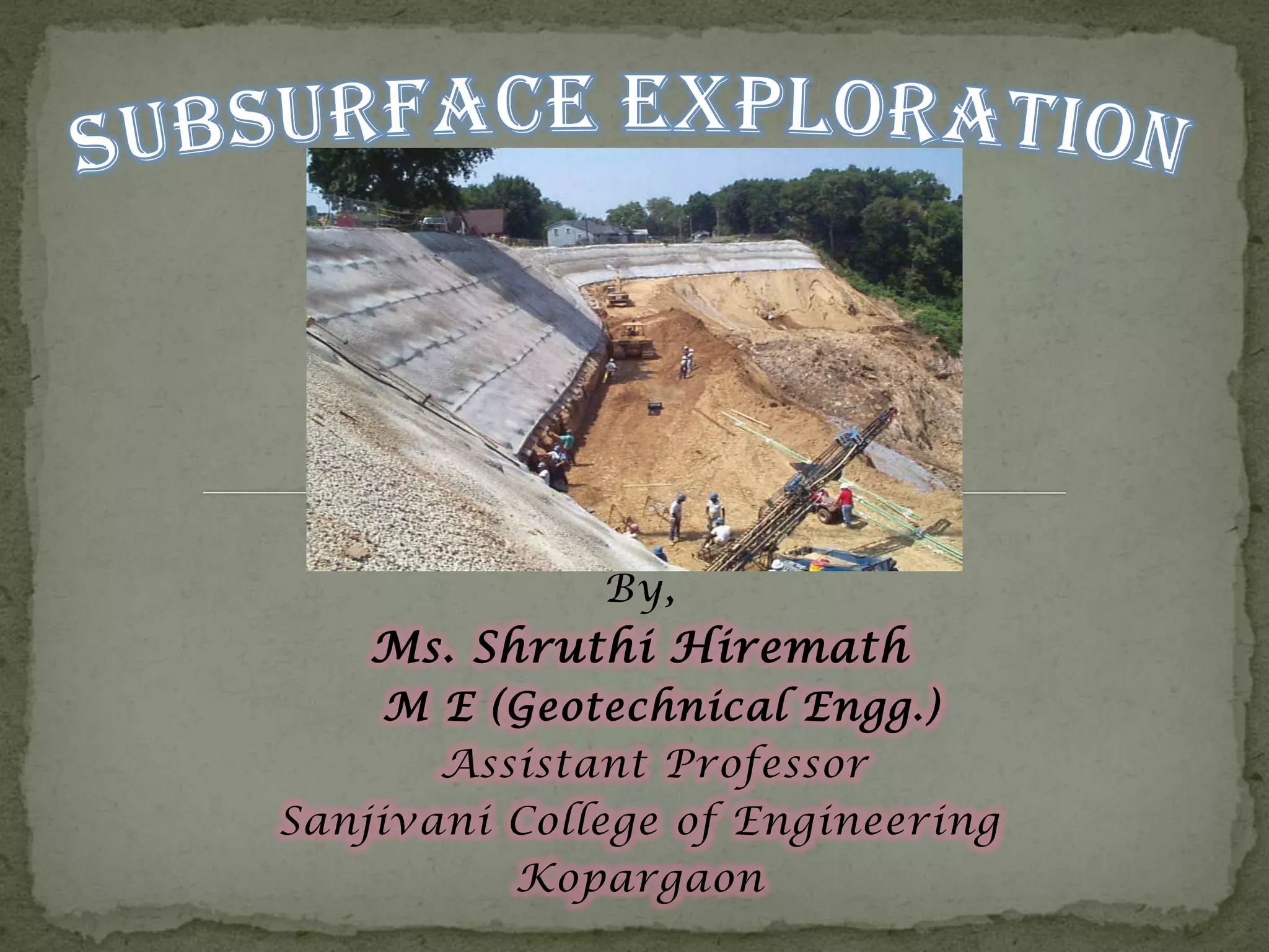 Subsurface exploration | PDF