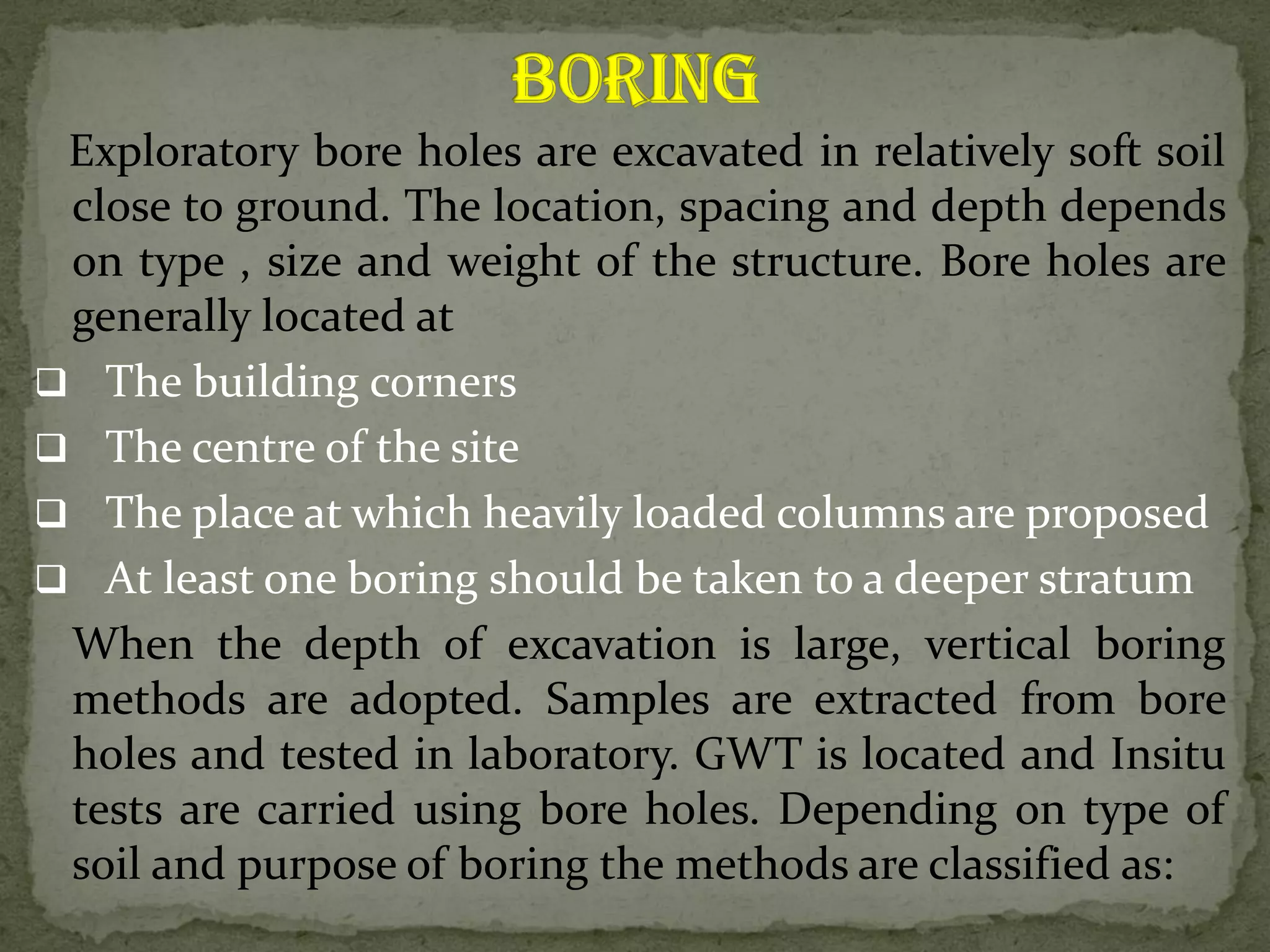 Subsurface exploration | PDF