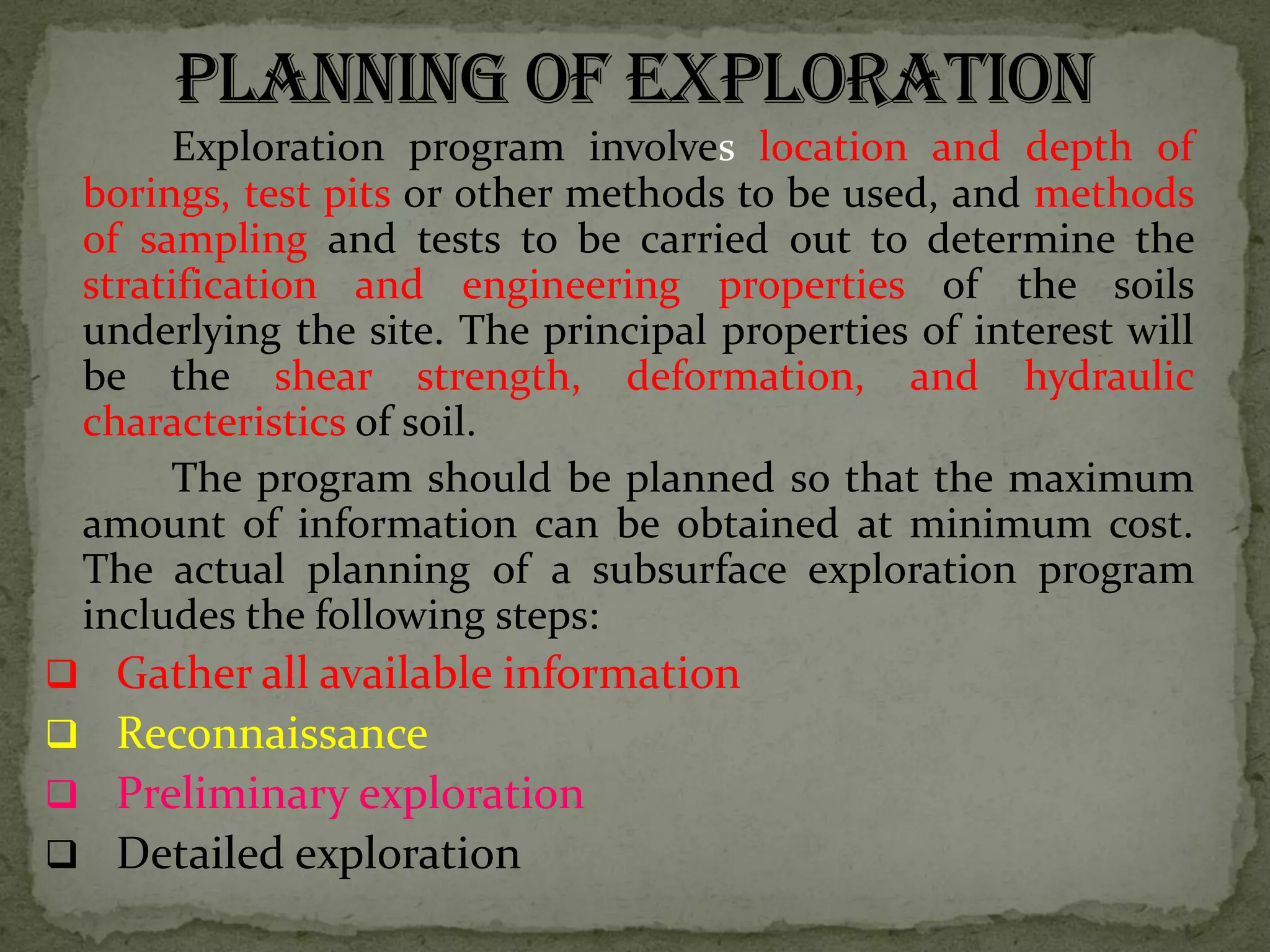 Subsurface exploration | PDF
