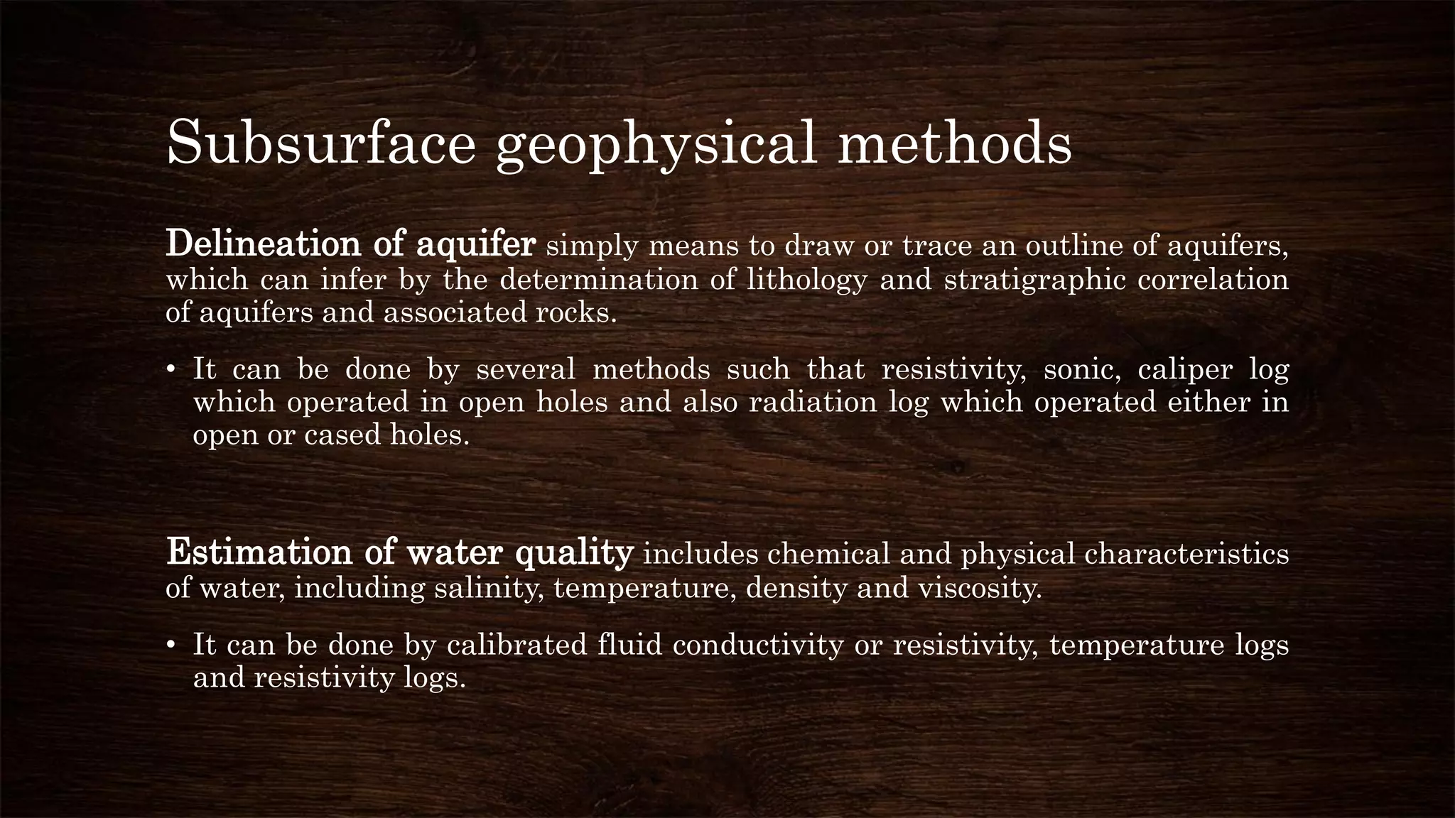 Subsurface geophysical methods | PDF