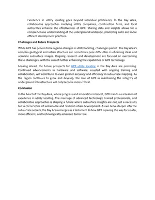 Subsurface Insight GPR Utility Locating Excellence in the Bay Area | PDF