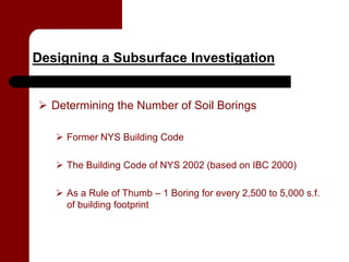 Subsurface Investigation and Geotechnical Evaluation | PDF