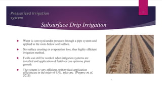 alternate irrigation for arid region | PPTX