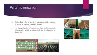 alternate irrigation for arid region | PPTX