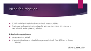 alternate irrigation for arid region | PPTX