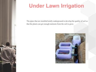 Subsurface irrigation for lawns | PPTX