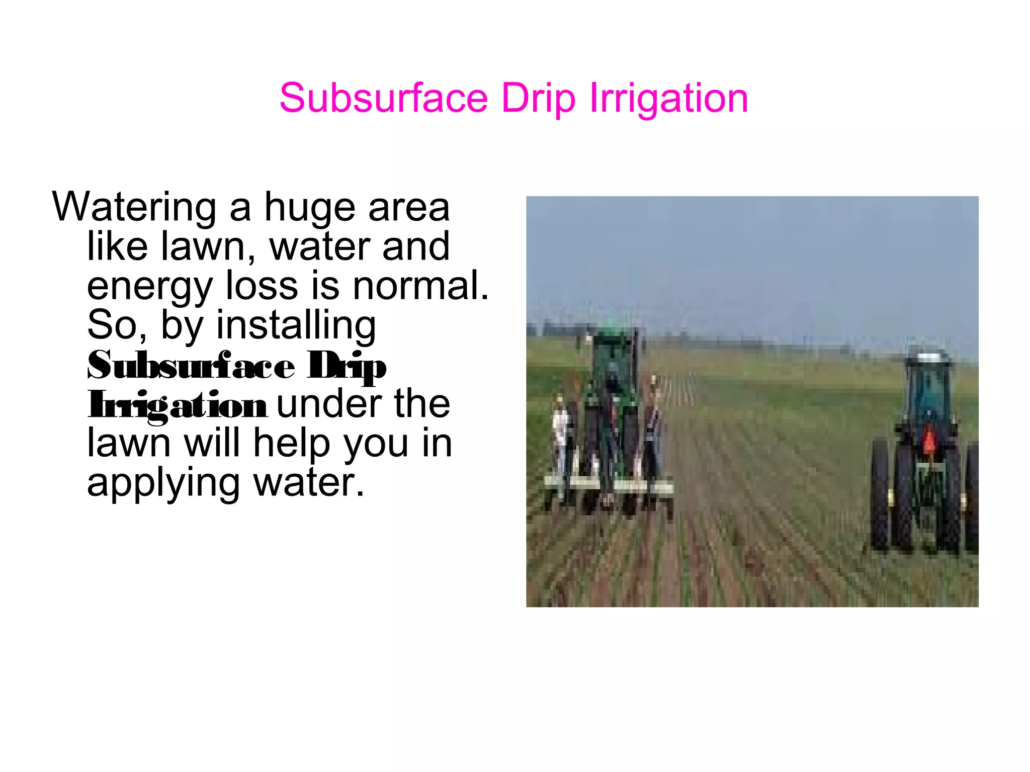 Subsurface irrigation tube | PPT