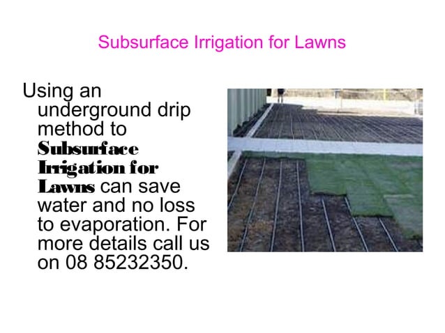 Subsurface irrigation tube | PPT