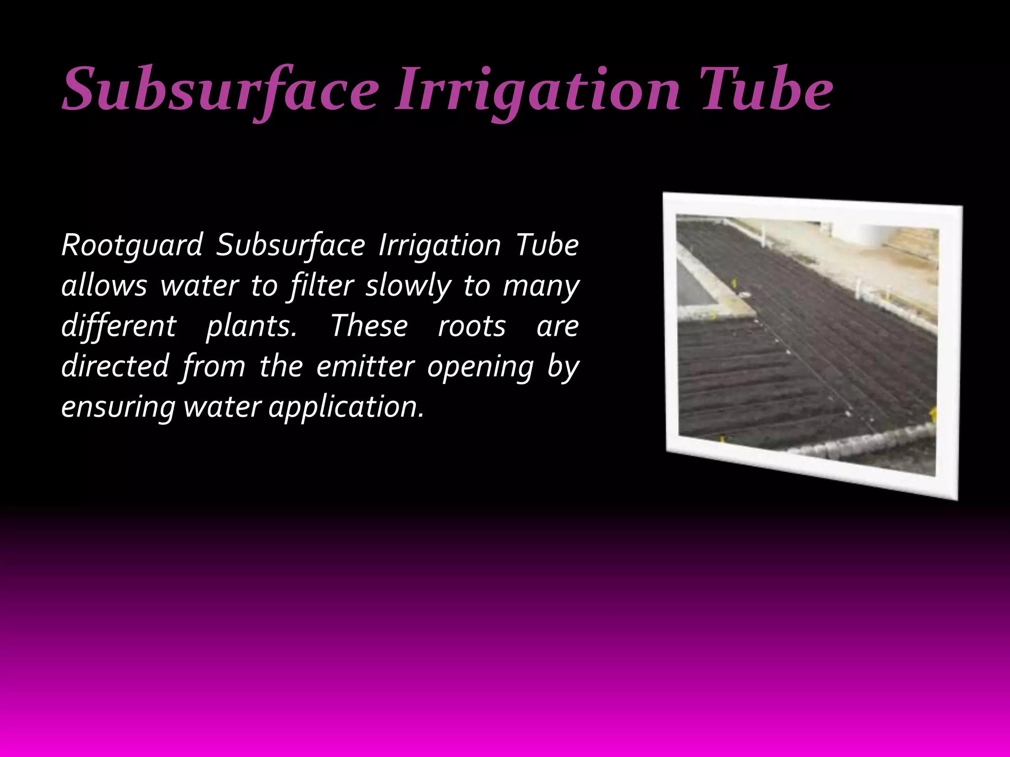 Subsurface irrigation tube (2) | PPT