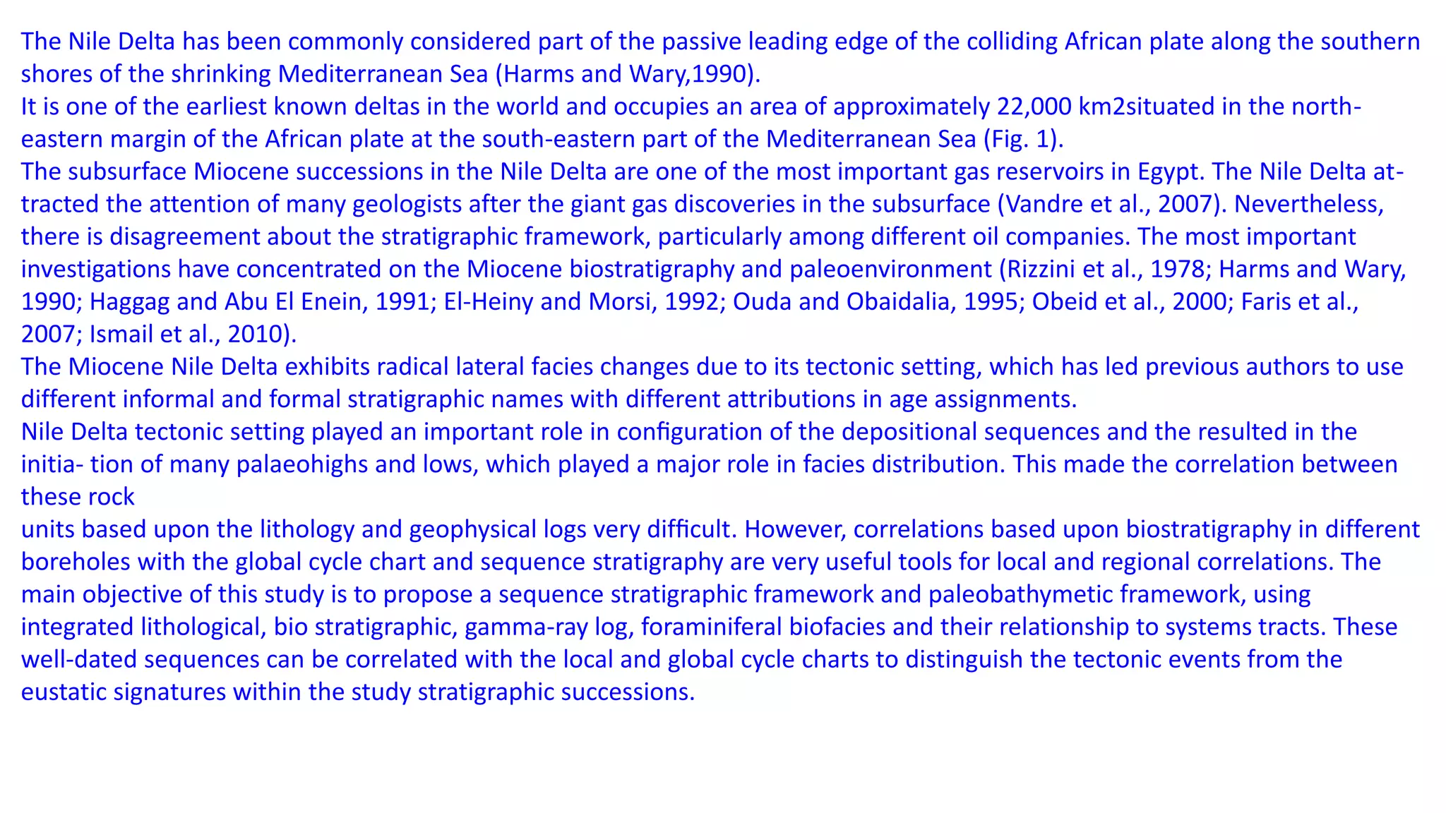 Subsurface Miocene Sequence Stratigraphic Framework in the Nile Delta ...