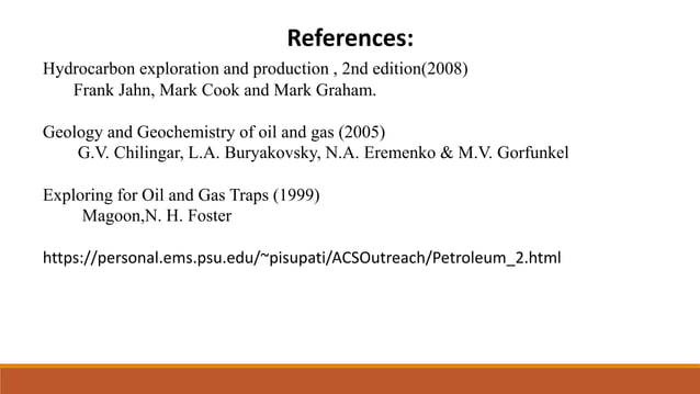 Subsurface Petroleum System.pptx | Chemistry | Science