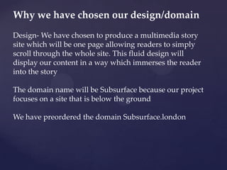 Subsurface presentation | PPTX
