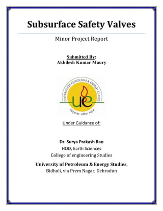 Subsurface safety valves | PDF