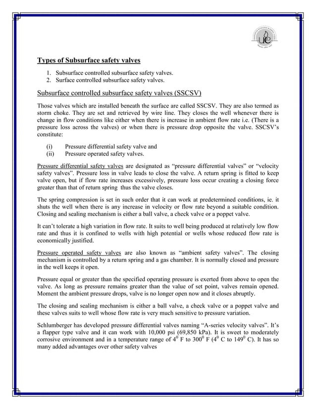 Subsurface safety valves | PDF | Scuba Diving | Extreme Sports
