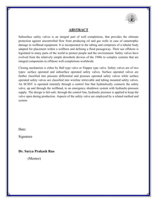 Subsurface safety valves | PDF