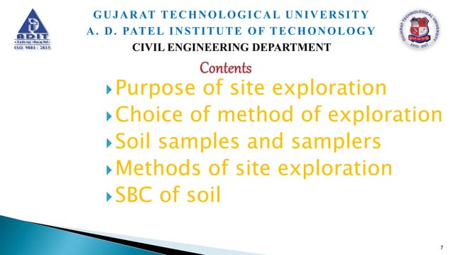 Subsurface site exploration | PPTX